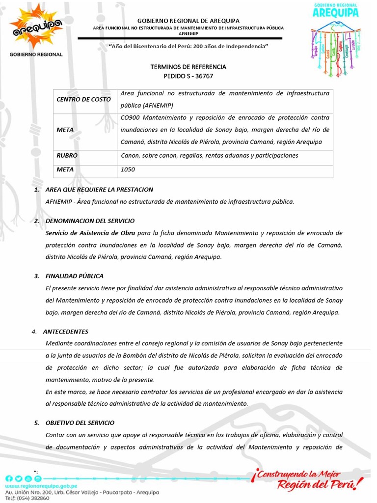 03 TDR Asistente Administrativo | PDF