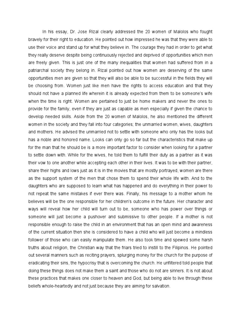 Rizal Content and Context Analysis | PDF