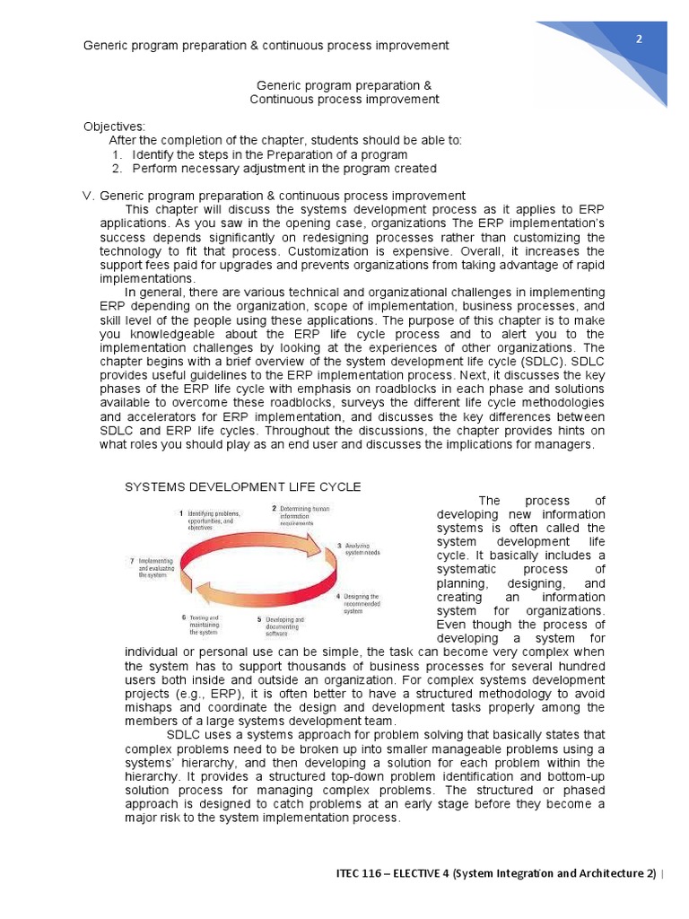 Generic Program Preparation | PDF | Enterprise Resource Planning ...