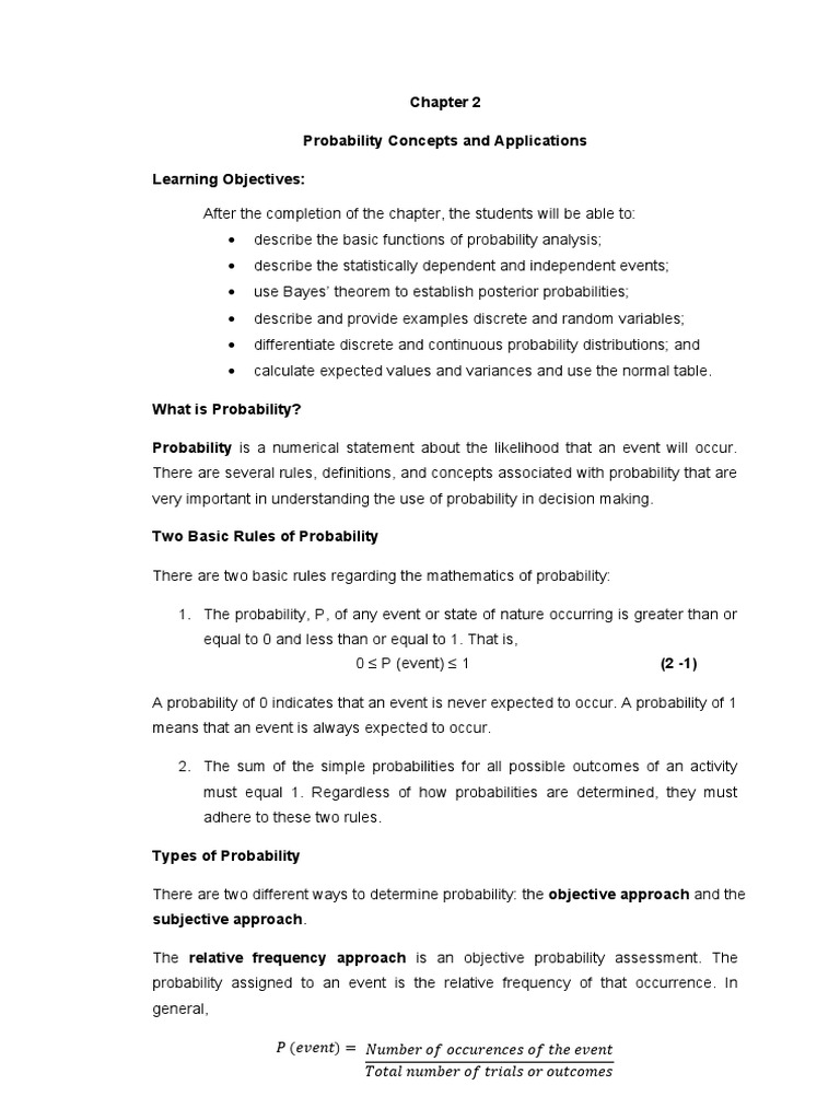 Probability Concepts and Applications | PDF | Probability Distribution ...