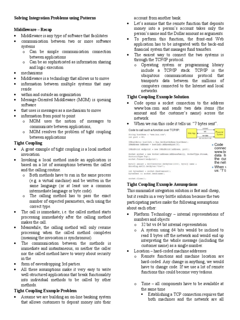 Solving Integration Problems Using Patterns | PDF | Transmission Control Protocol | Internet ...