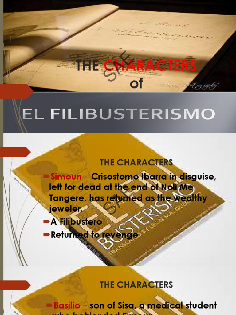 The Characters of El Filibusterismo | PDF | Philippines | Spanish ...