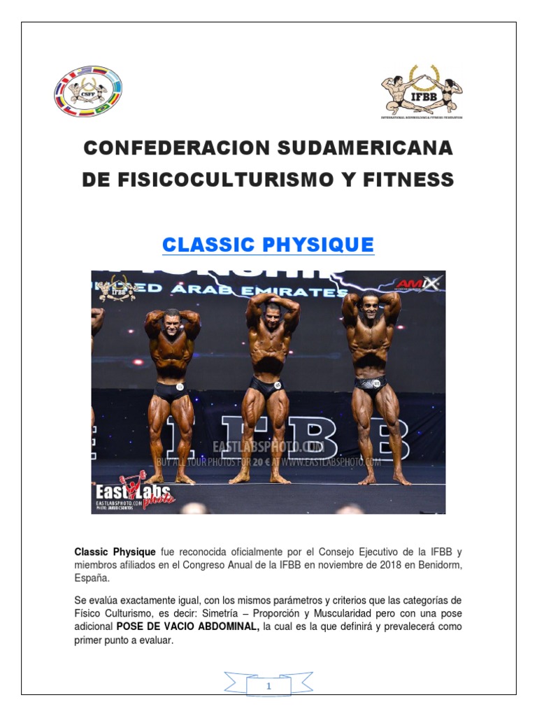 Reglas de Classic Physique en Fisicoculturismo | PDF