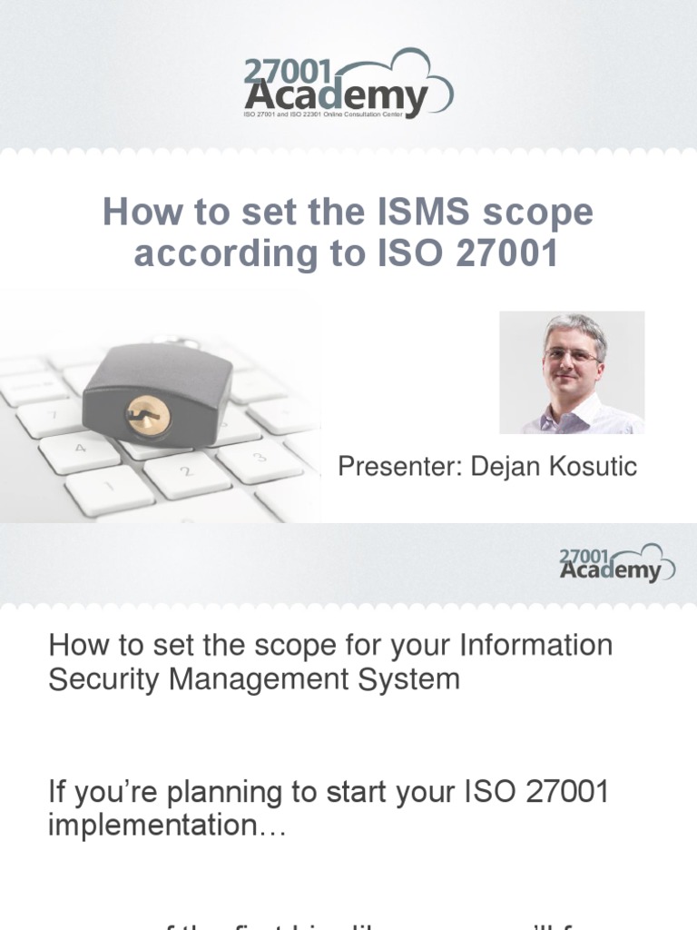 How To Set The ISMS Scope | PDF | Cloud Computing | Computing
