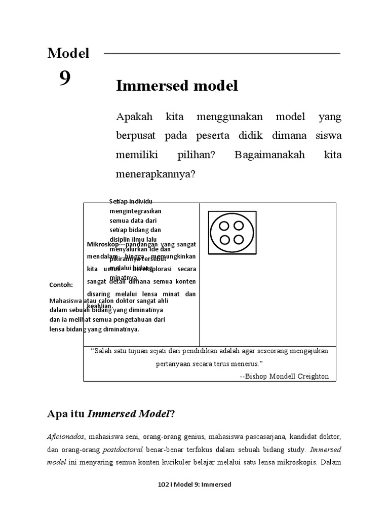 Immersed Model - Berlian&Habib Revisi | PDF