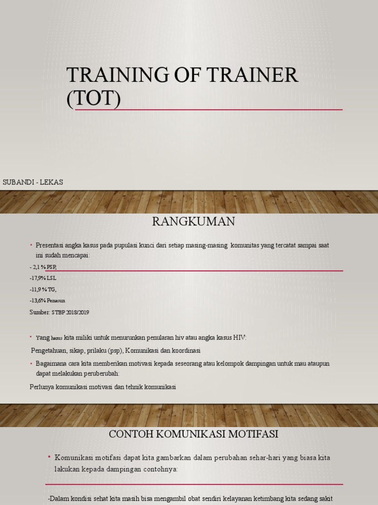Hambatan dalam Pelatihan Trainer TOT | PDF | Karier & Perkembangan