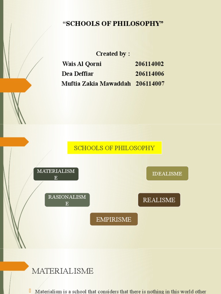 Schools of Philosophy | PDF | Rationalism | Empiricism