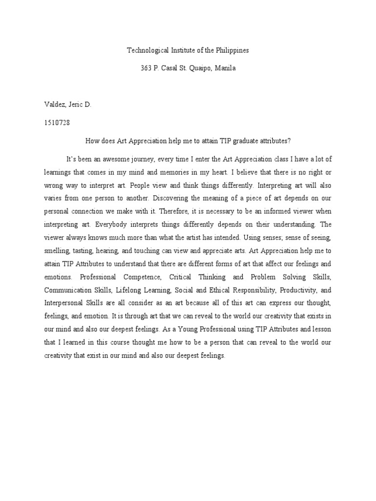 Tip Attributes | PDF | Beauty | Feeling