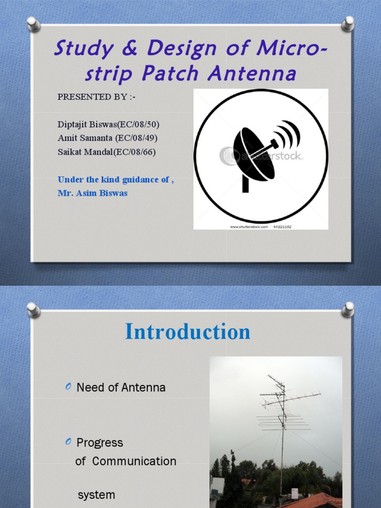 Micro-strip Patch Antenna Design Study | PDF | Antenna (Radio ...