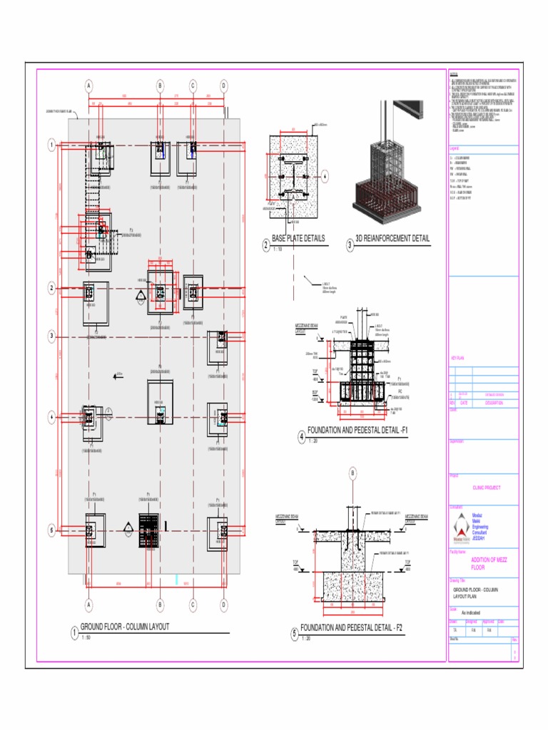 s100 - Ground Floor - Column Layout Plan | PDF | Building | Economic ...