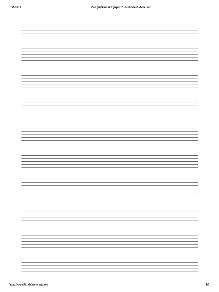Blank Staff Paper | PDF