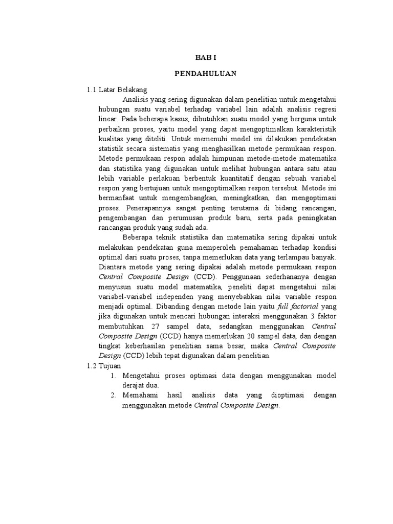 Optimasi Proses dengan CCD dan RSM | PDF