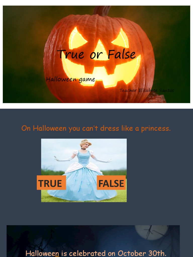 Halloween True or False Game Questions | PDF
