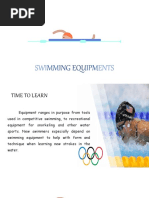 Swimming Equipments and Facilities: Grade 12 Pe and Health | PDF ...