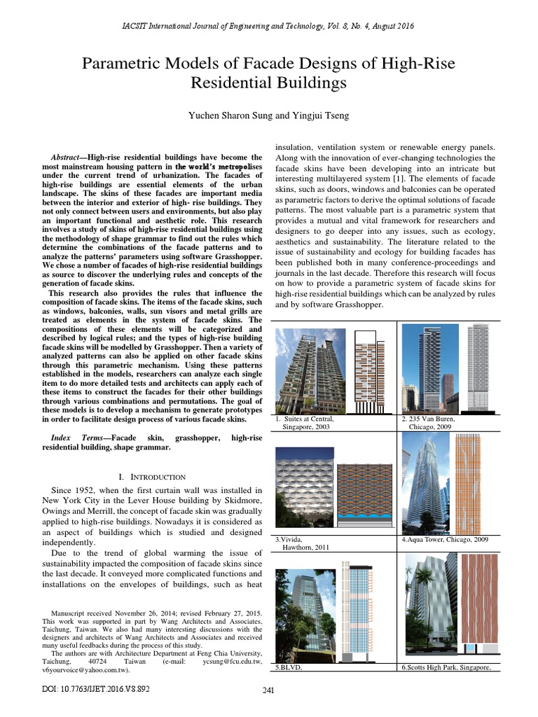 Parametric Facade Design for High-Rises | PDF | System | Shape