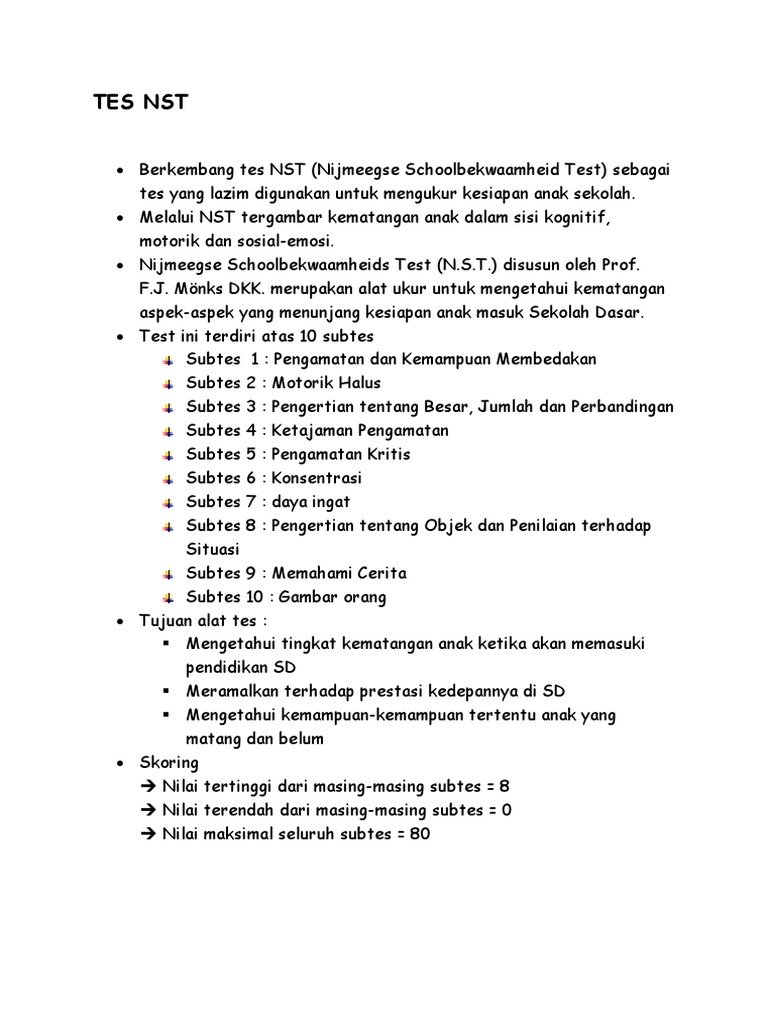 Tes NST | PDF