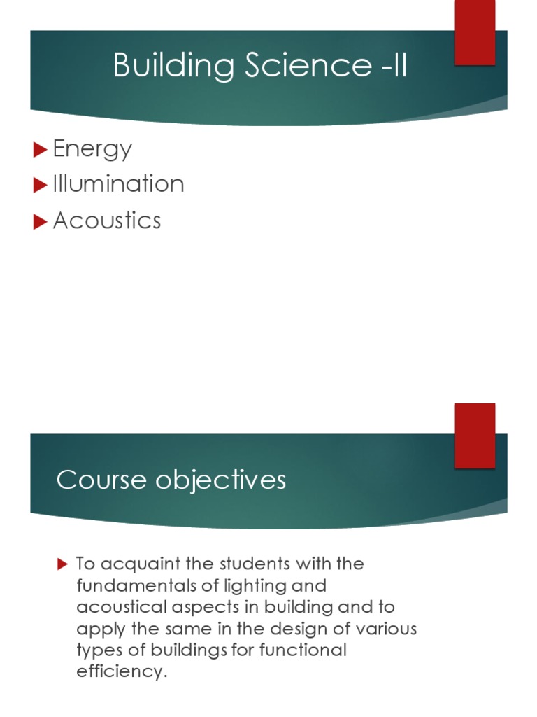Building Science-II | PDF | Lighting | Green Building