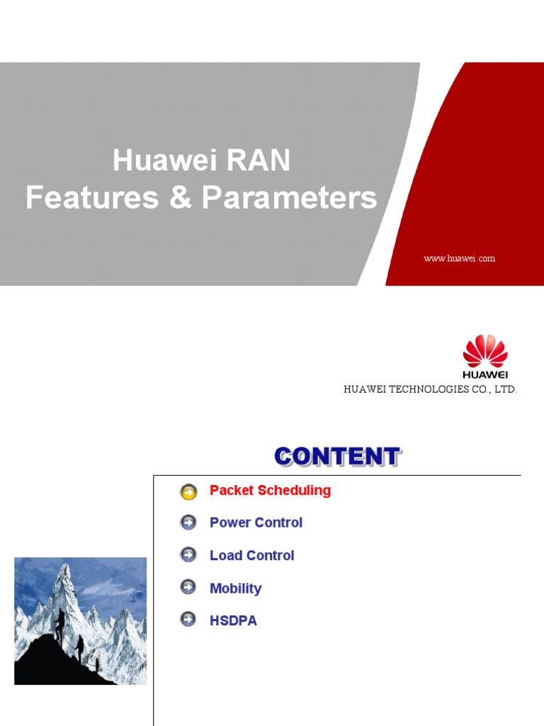 Huawei RAN: Features & Parameters | PDF | High Speed Packet Access ...