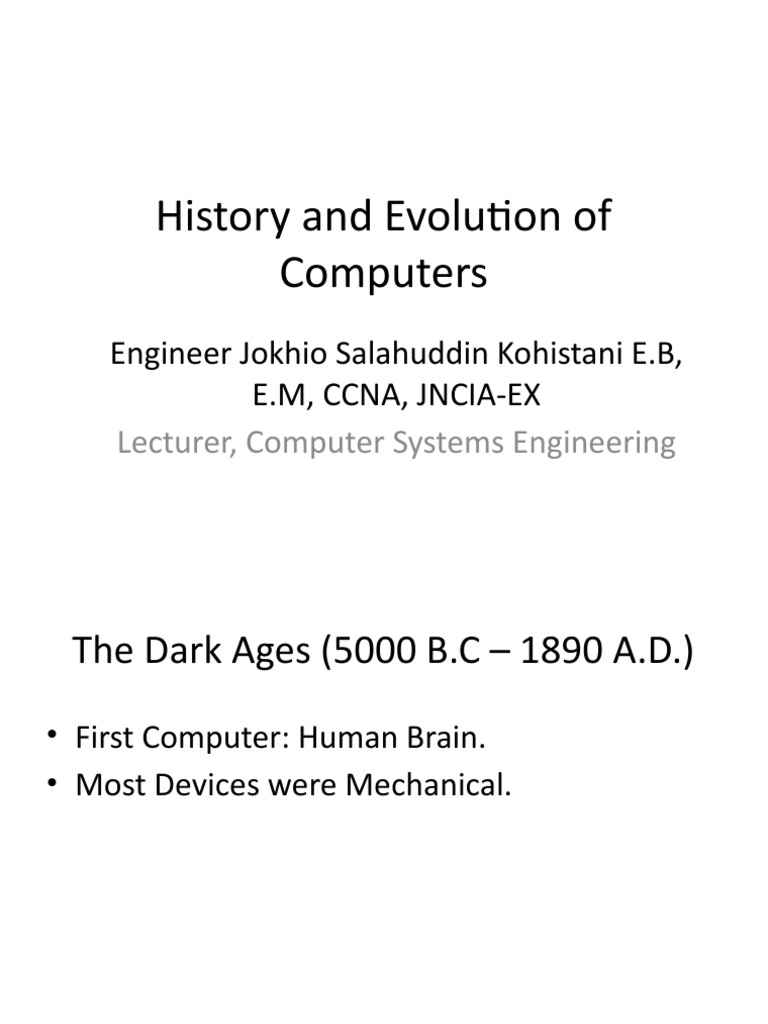History of Computers Jokhio | PDF | Personal Computers | Integrated Circuit