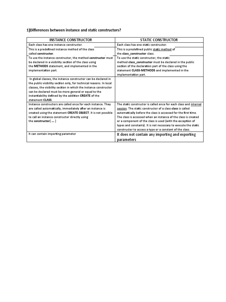 Instance Constructor Static Constructor | PDF | Programming | Constructor (Object Oriented ...