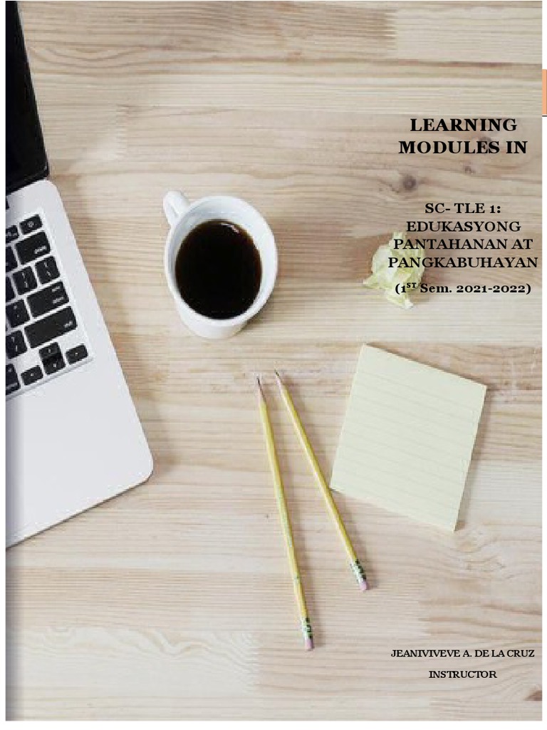 Learning Modules In: MODULE 1: Introduction To Edukasyong Pantahanan at ...