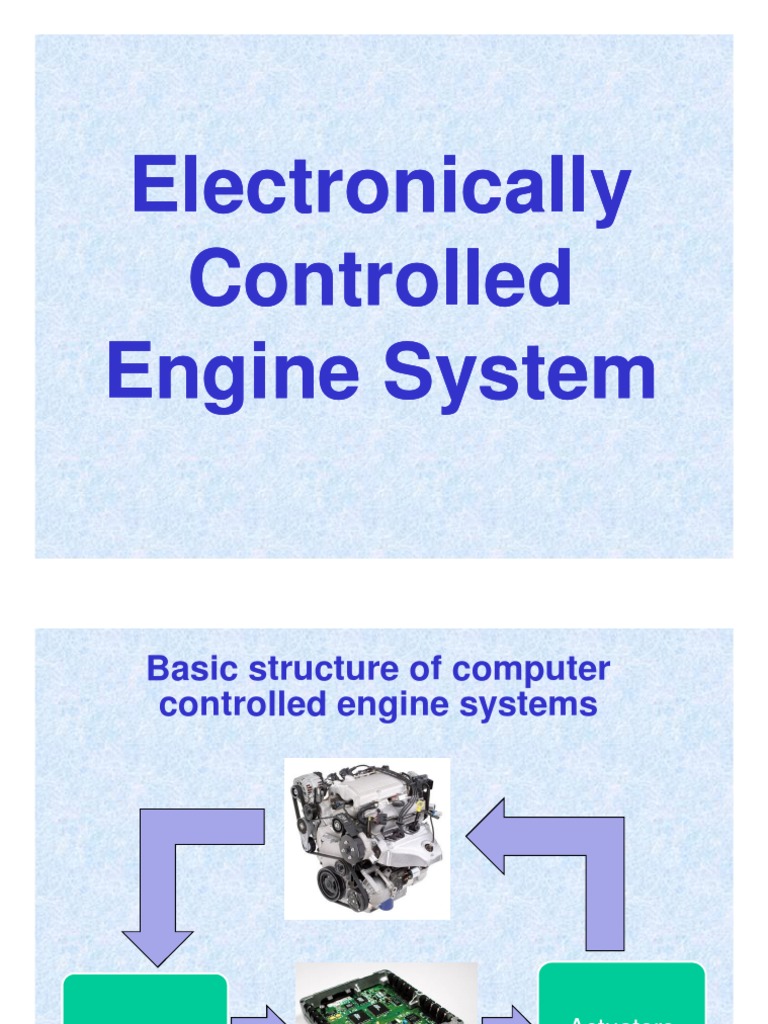 Electronically Electronically Controlled Controlled Engine System ...