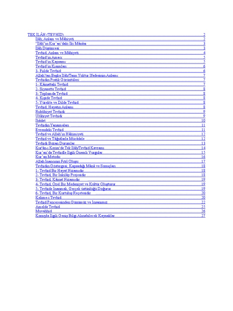 Tevhid | PDF