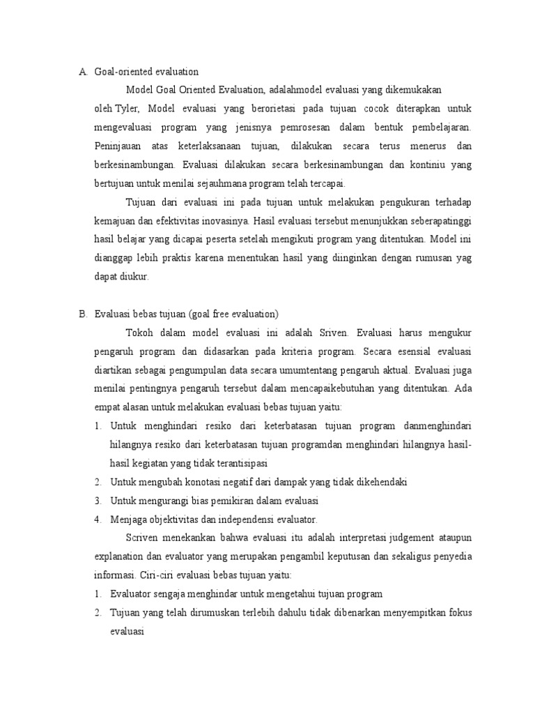 Model Evaluasi Program Pendidikan | PDF | Bisnis