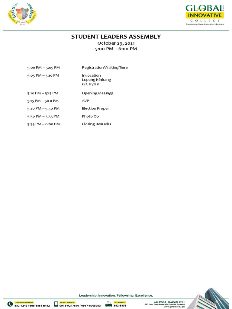 Student Leaders Program | PDF