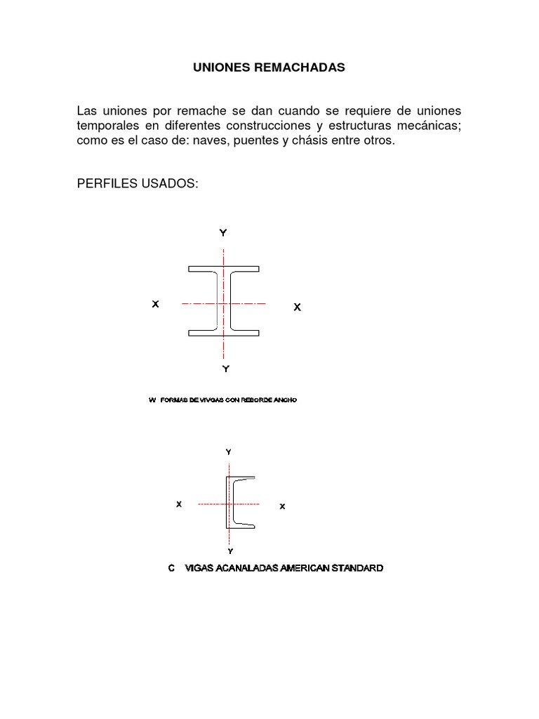 Uniones Remachadas | PDF | Remache | Ingeniería mecánica