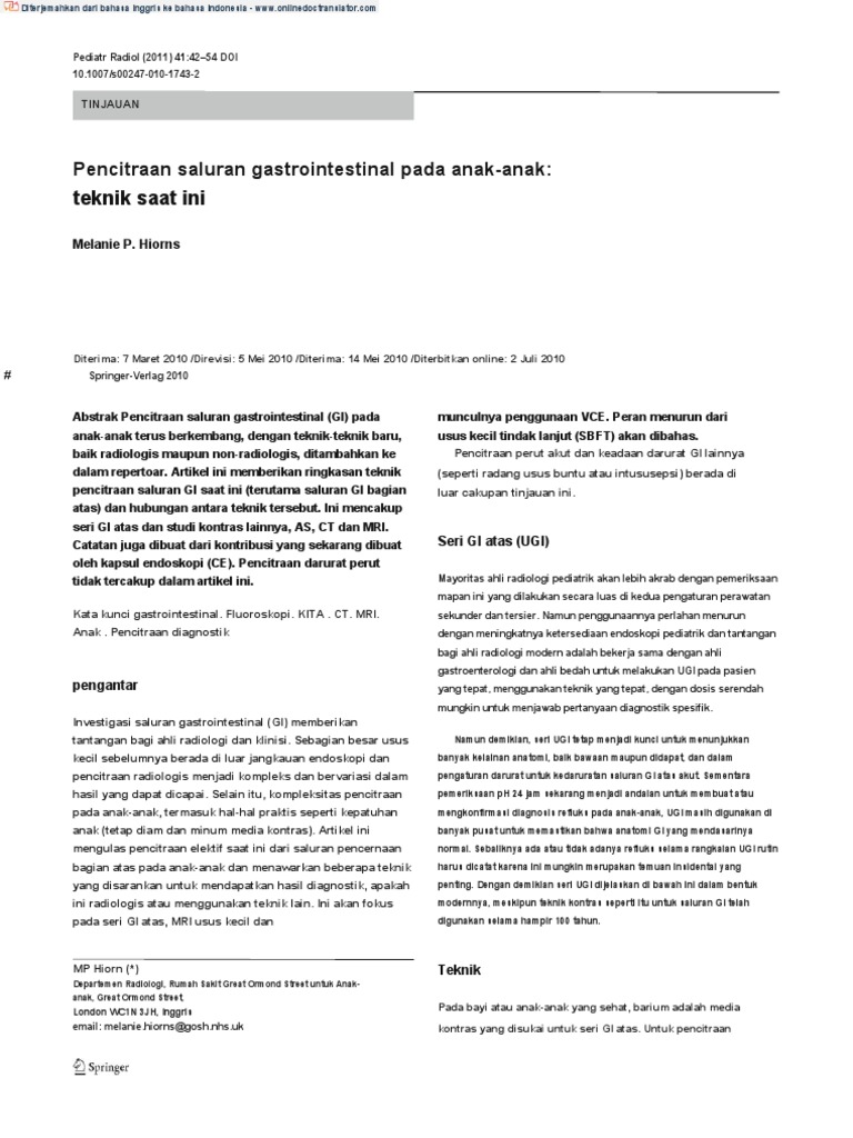 Journal-Gastrointestinal Track Imaging in Children - Current Techniques ...
