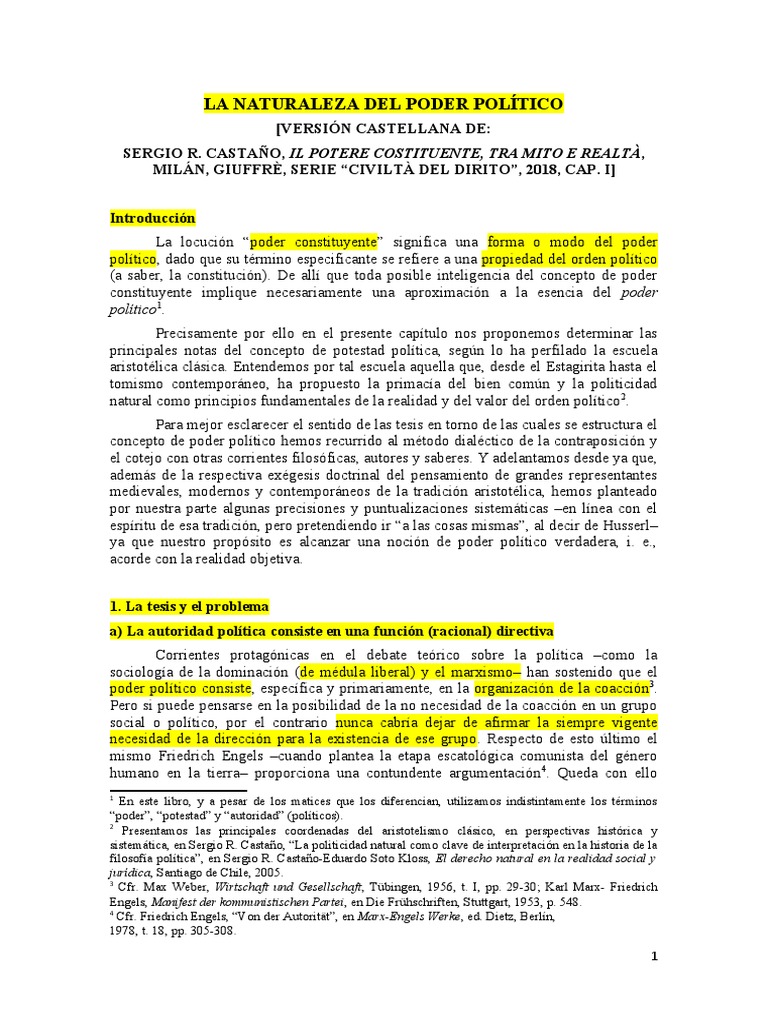 Poder Político | PDF | Nación | Soberanía