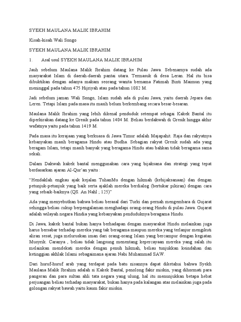 Syekh Maulana Malik Ibrahim | PDF