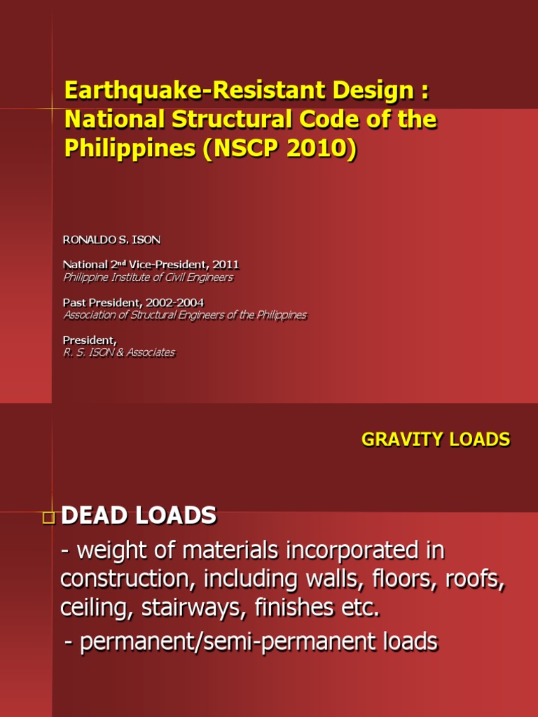 Earthquake-Resistant Design Code: NSCP 2010 | PDF | Beam (Structure ...