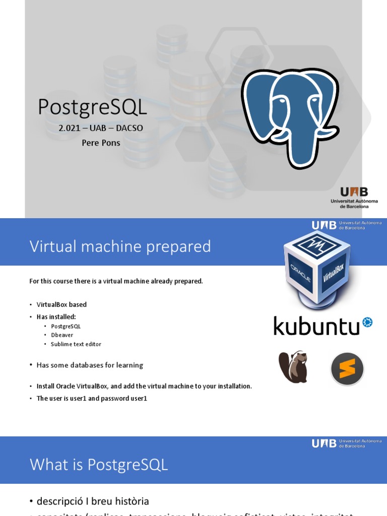 03 Introduction To PostgreSQL | PDF | Postgre Sql | Database Index