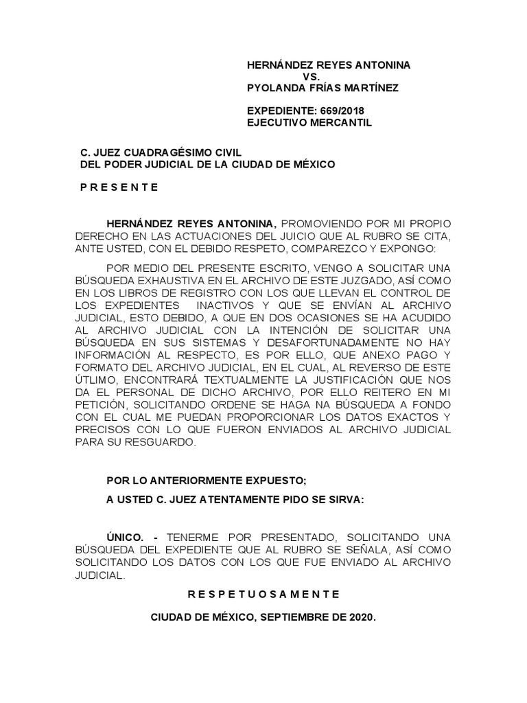 Devolución de Exhorto, Diligenciado | PDF