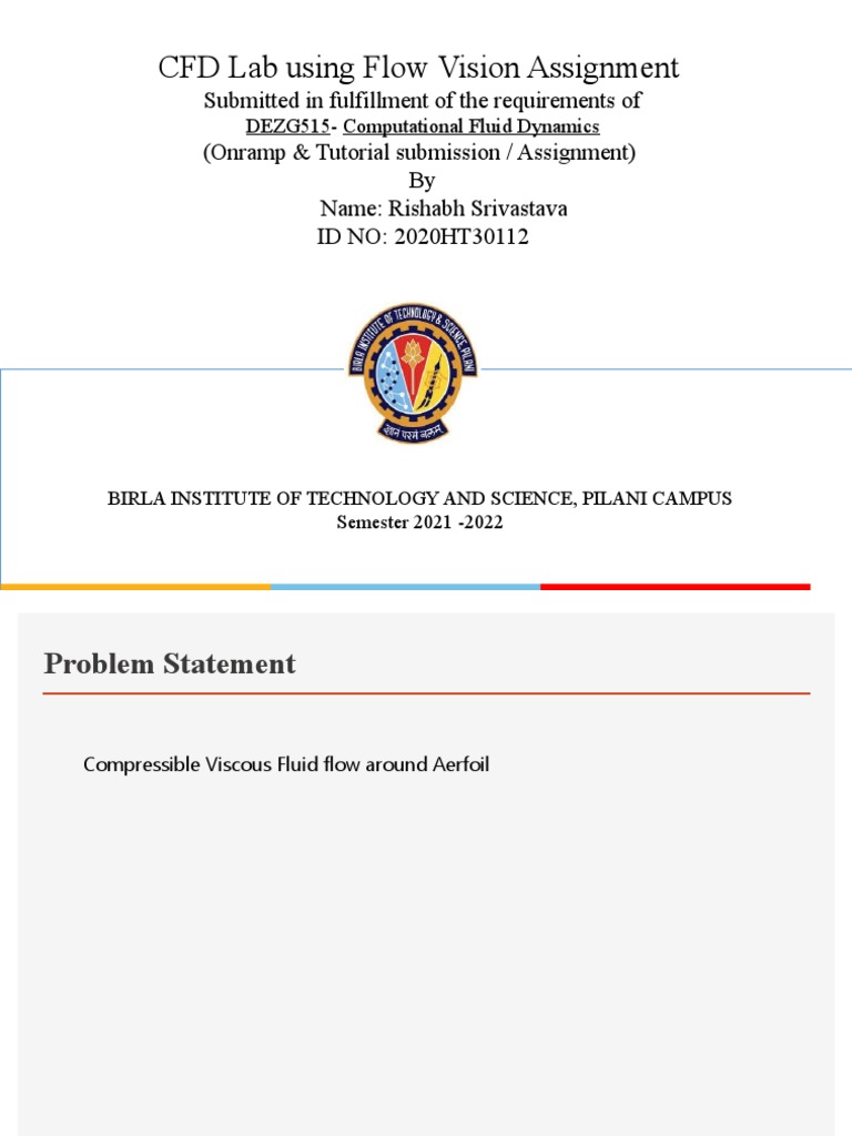 Pilani: CFD Lab Using Flow Vision Assignment | PDF