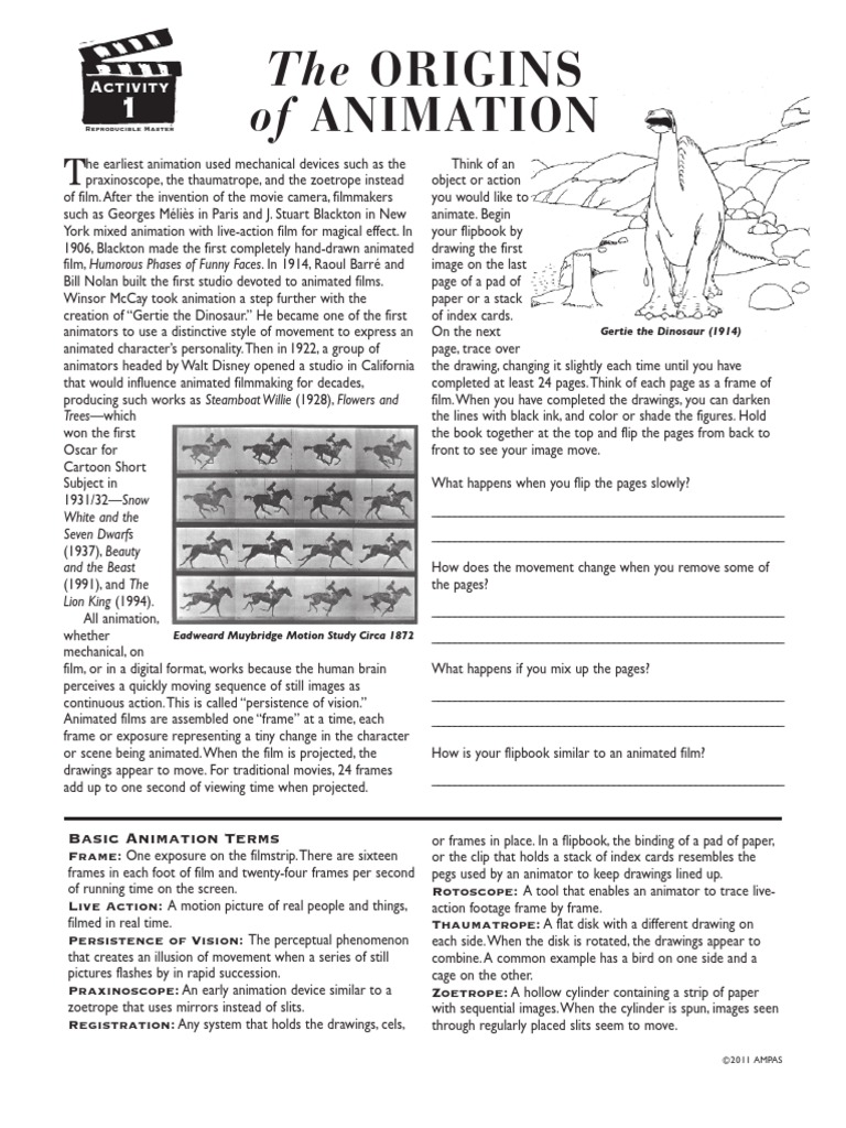 The Origins of Animation | PDF | Animation