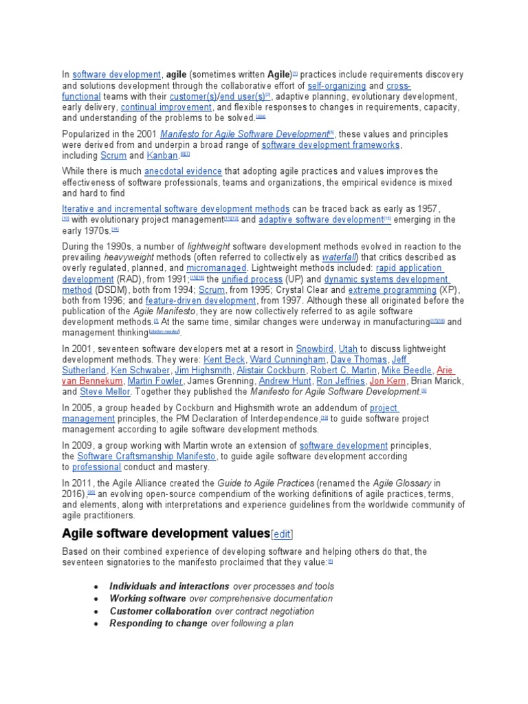 Agile Define | PDF | Agile Software Development | Innovation