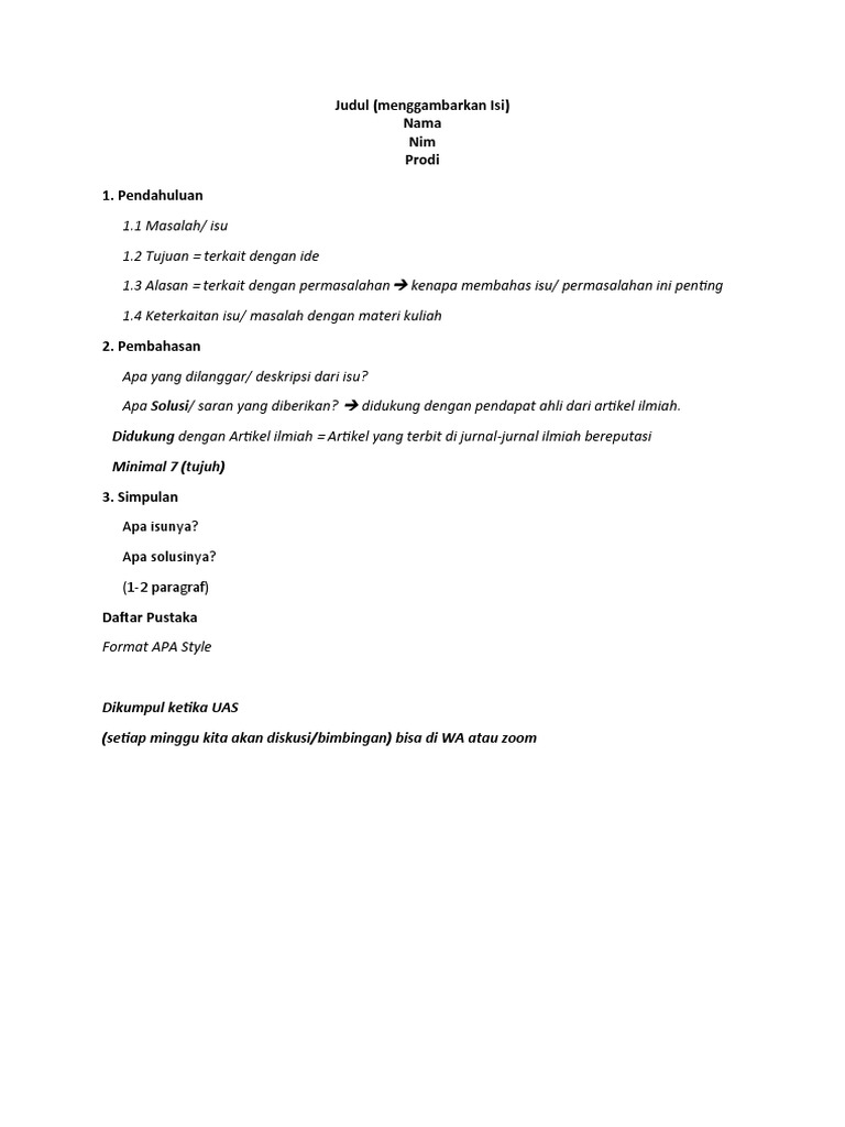 Format Mini Paper | PDF