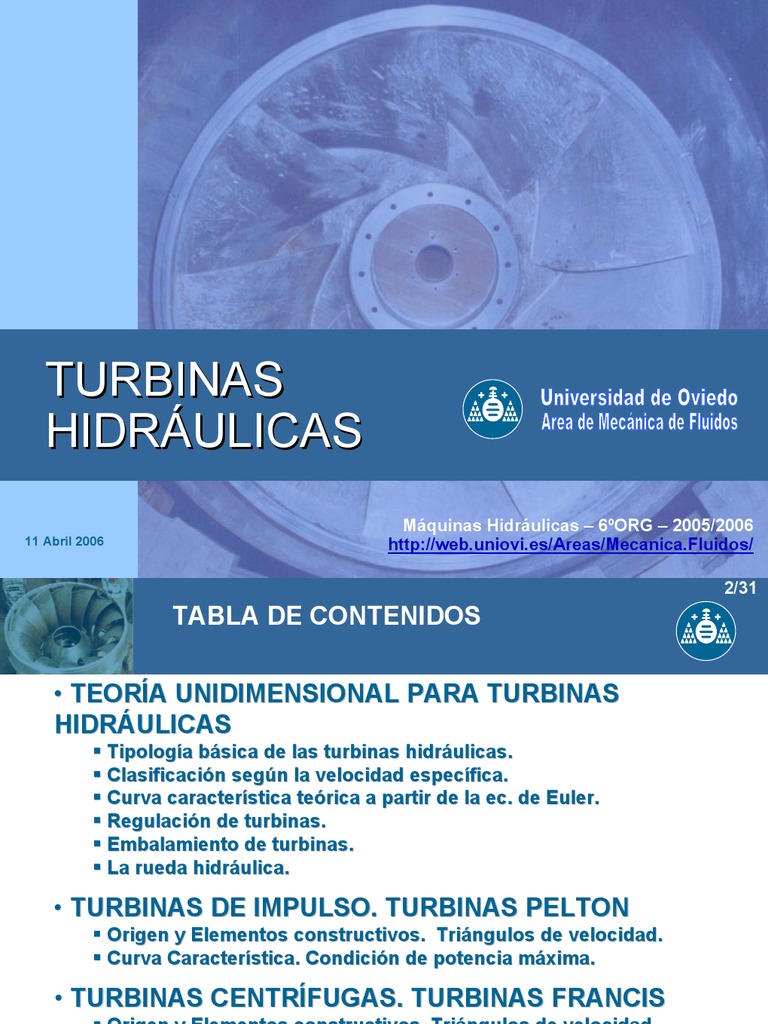 TURBINAS | PDF | Equipo químico | Ingeniería hidráulica