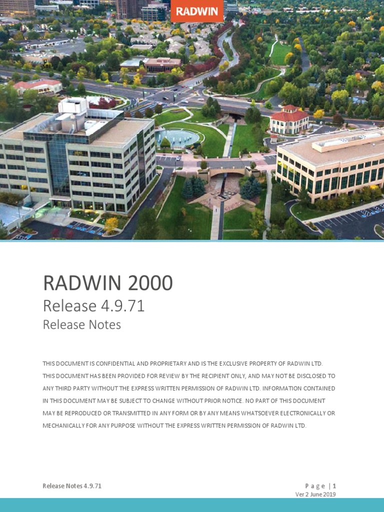 RADWIN 2000 Alpha 4-9-71 Release Note | PDF | Quality Of Service ...