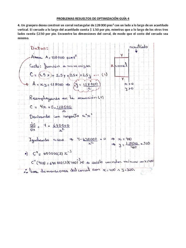 6.ejercicios Resueltos de Optimización | PDF