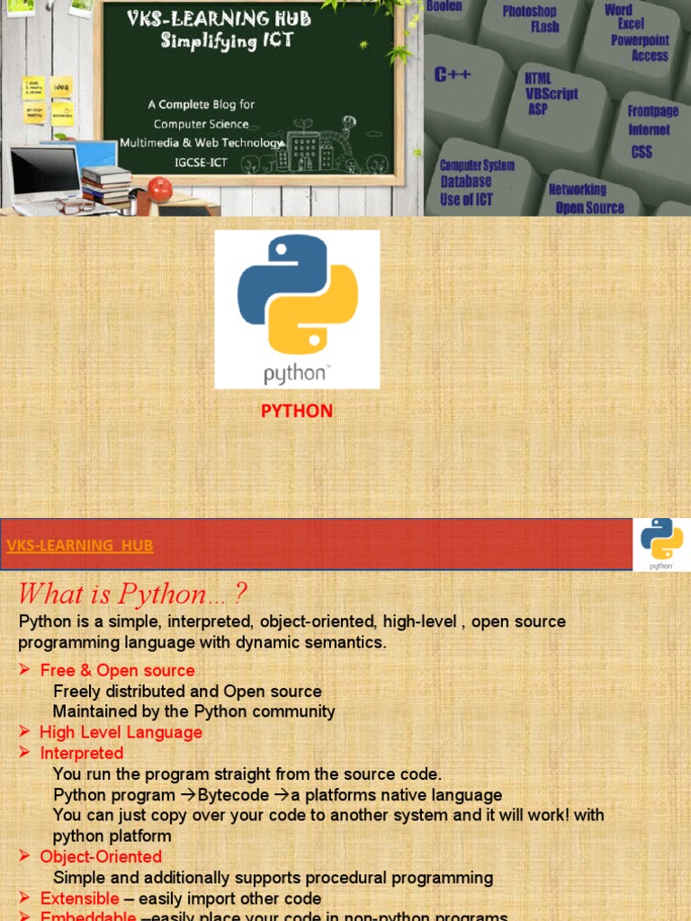 Python: Vks-Learning Hub | PDF | Reserved Word | Shell (Computing)