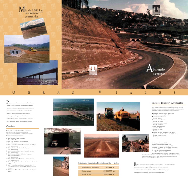 Infraestructura Vial de Techint: 5000 km Construidos | PDF