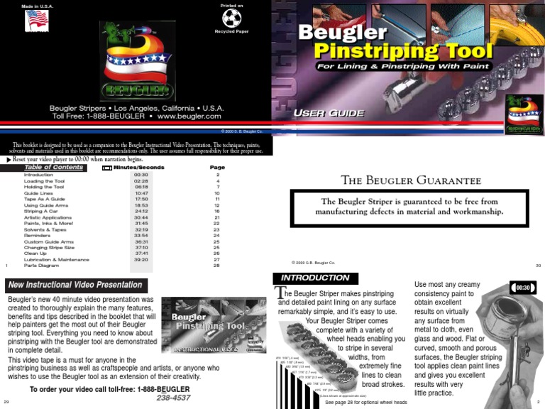 Beugler Pinstriping Tool | PDF | Paint | Manufactured Goods