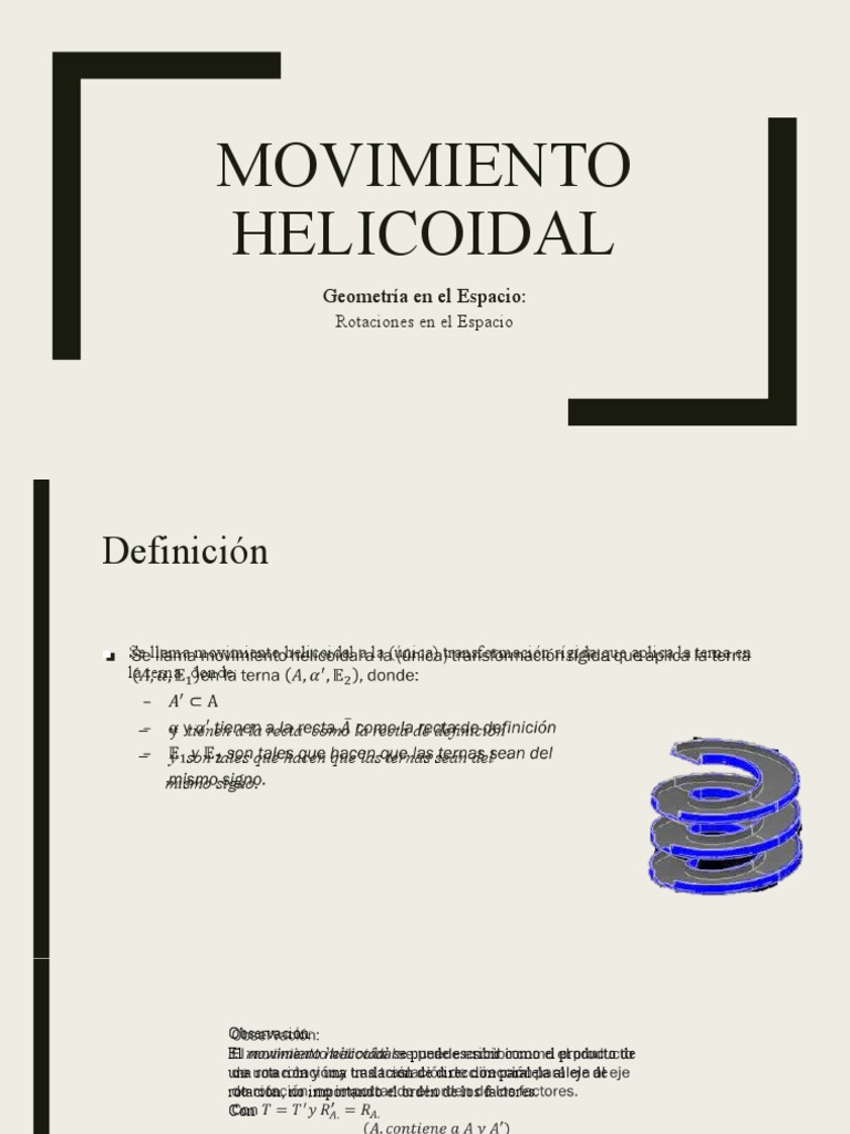 Movimiento Helicoidal en Geometría Espacial | PDF | Arte | Ciencia y ...