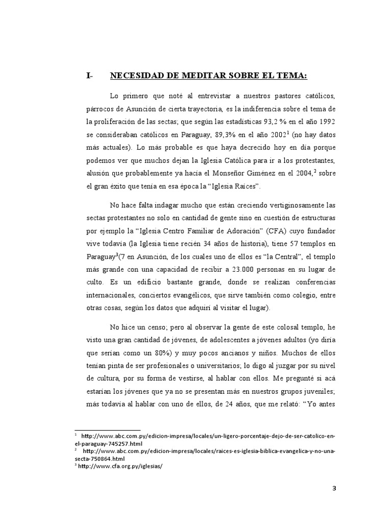 Sectas Protestantes | PDF | Iglesia Católica | Cristo (título)