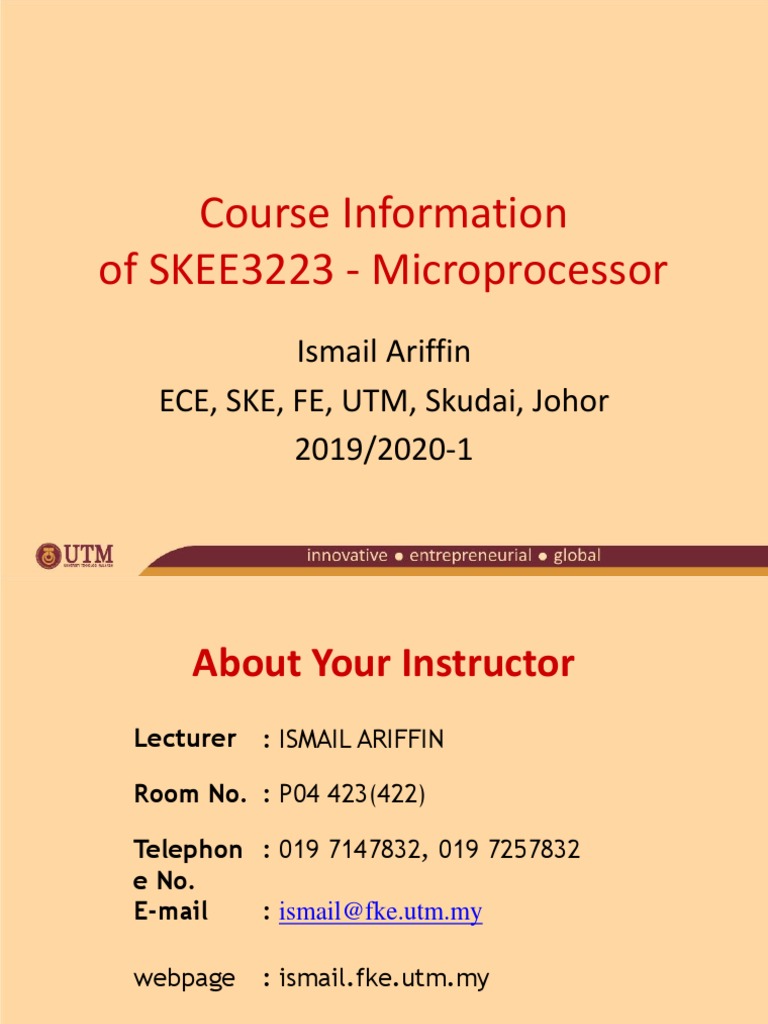 Course Information SKEE 3223 (ISMAIL - SKE - UTM 2020) | Download Free PDF | Embedded System ...