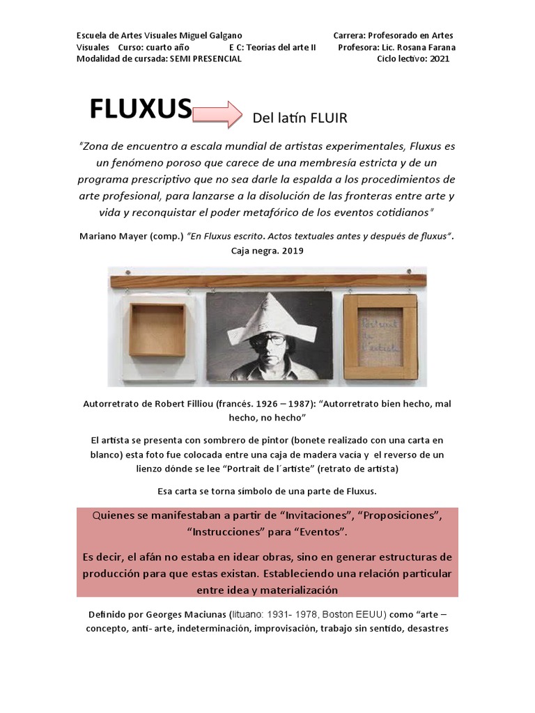 Movimiento Fluxus: Arte y Vida | PDF | Yoko Ono | Las artes